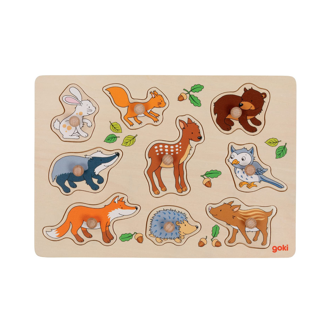 goki Einlegepuzzle Welt – Holzpuzzle mit Kontin | KIGLU